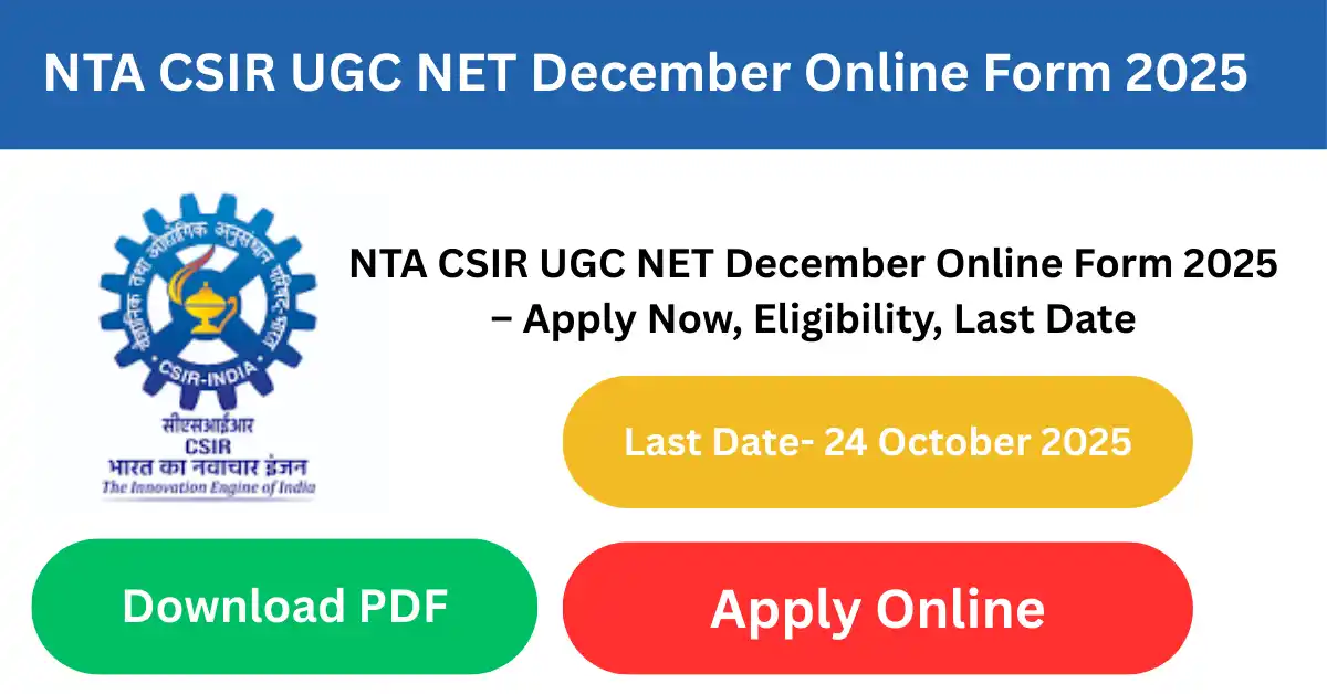 NTA CSIR UGC NET December Online Form 2025 - Sarkari Results